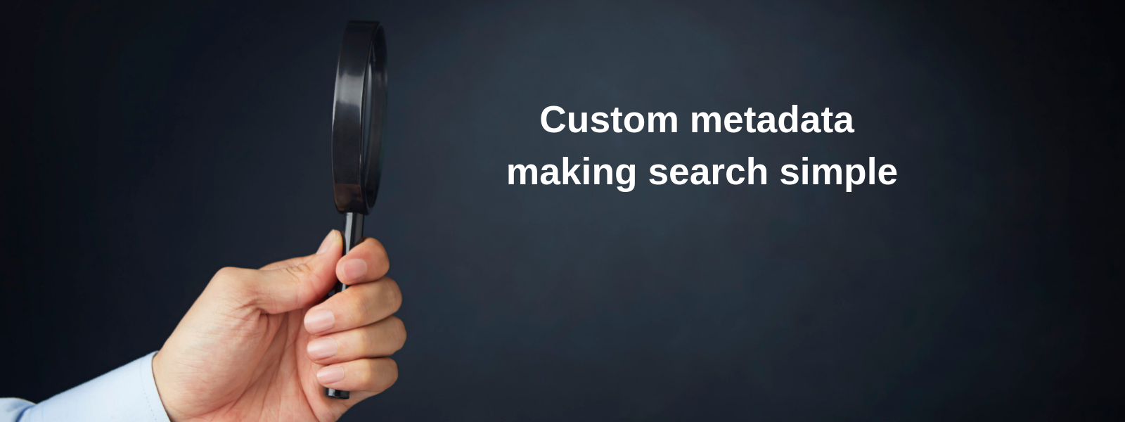 Capture custom metadata to extend the classification and search-ability ...